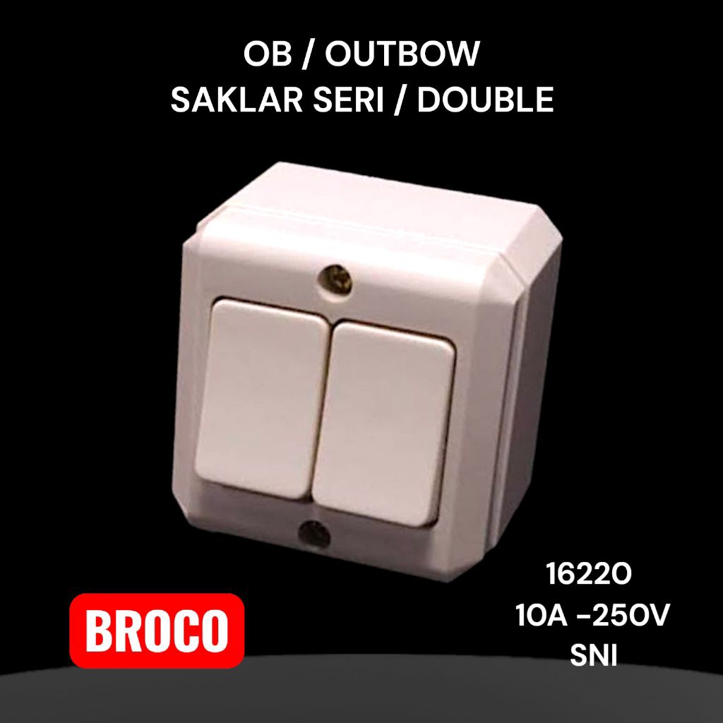 Jual Saklar Broco Seri Double / OB Saklar Seri Broco 16220 | Shopee ...
