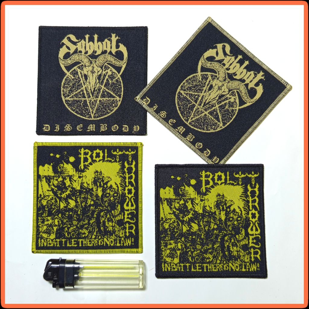 Jual Sabbat & Bolt Thrower Yellow Woven patch - Aksesoris Jacket & Vest ...
