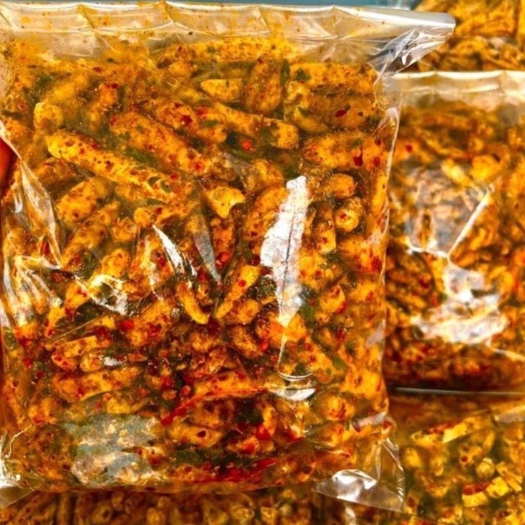 Jual Basreng Pedas Daun Jeruk, Ukuran 125Gr 250Gr 500Gr dan 1Kg Renyah ...