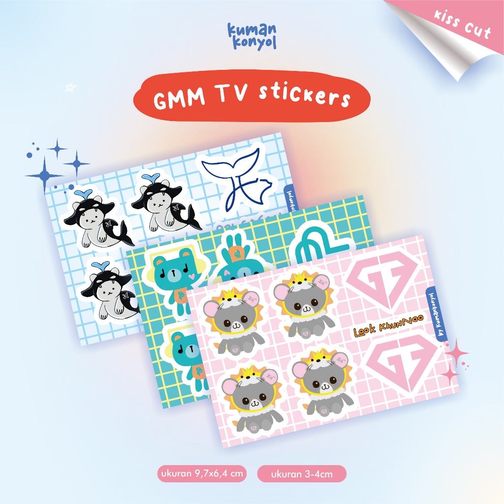 Jual STIKER GMM TV - STICKER GMMTV - POLCASAN KHUNNOO | Shopee Indonesia
