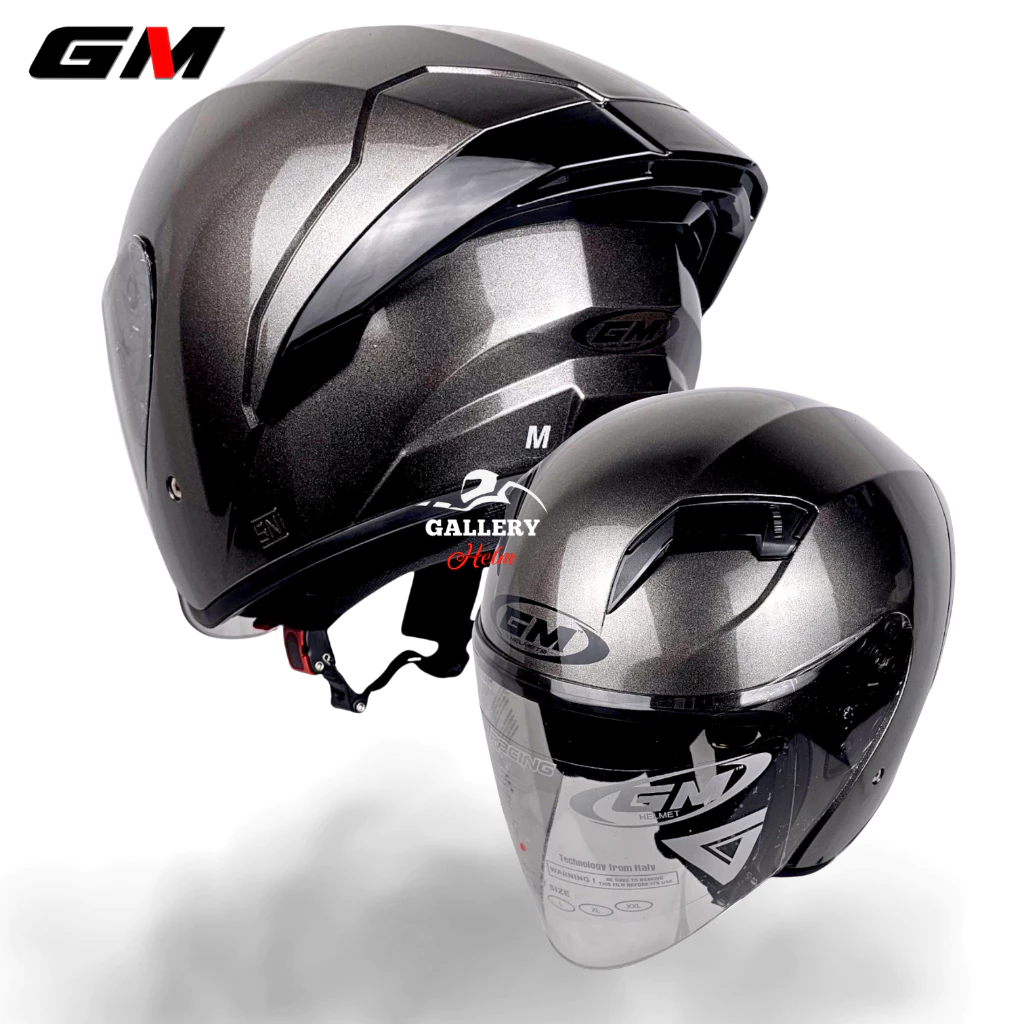 Jual HELM GM G2 SOLID ALL WARNA VISOR LIGHT SMOKE HALF FACE ORIGINAL ...