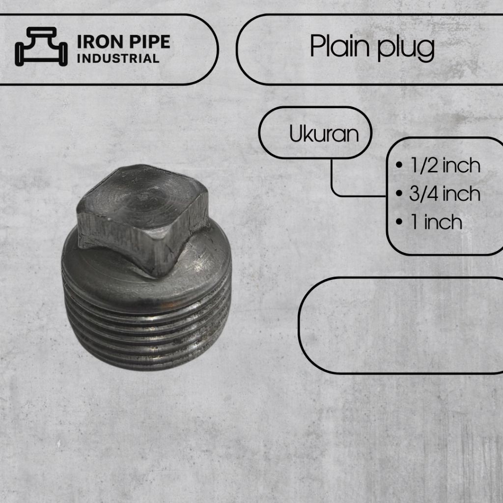 Jual Plain Plug Besi Drat – Penutup Pipa Industrial | Shopee Indonesia