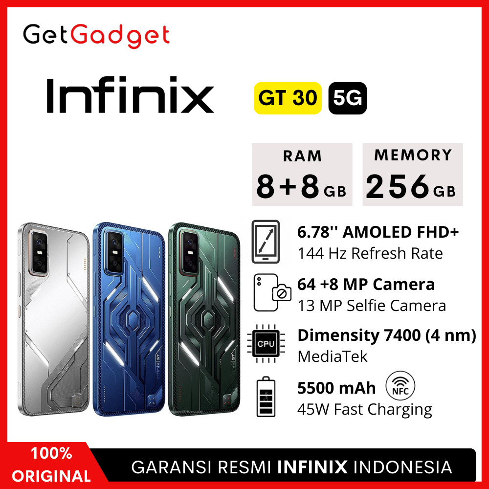 Jual Infinix GT 30 5G NFC 16GB 256GB (8+8/256) GT30 New Original ...