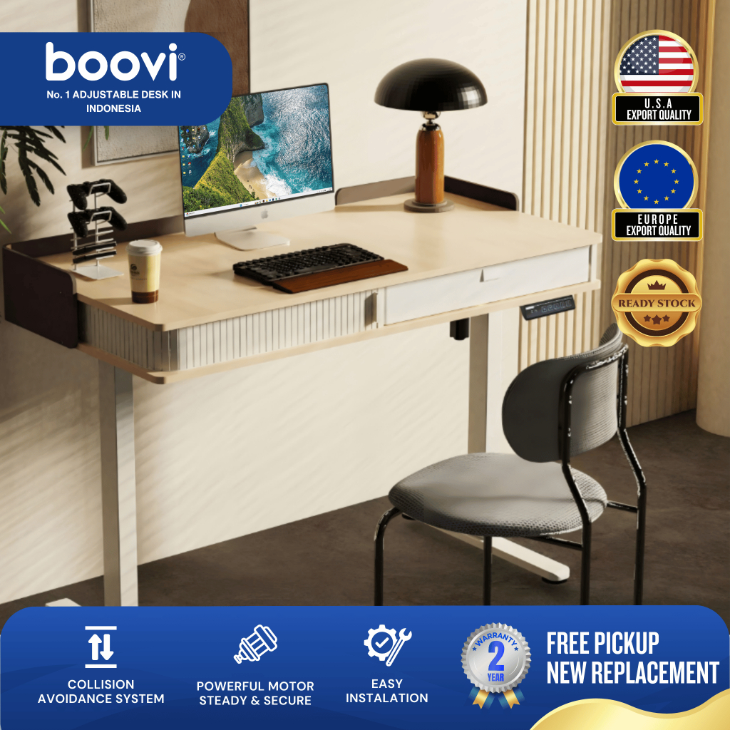 Jual Boovi Meja Kerja Komputer Elektrik Adjustable Standing Desk ...