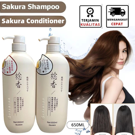 Jual 【ORI & EXP 2028】Sakura Shampoo 650ML / Sakura Japan hair ...