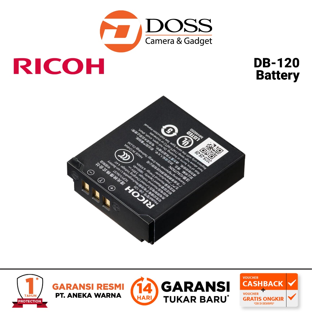 Jual Ricoh DB-120 Battery DB120 (1800mAh) | Shopee Indonesia