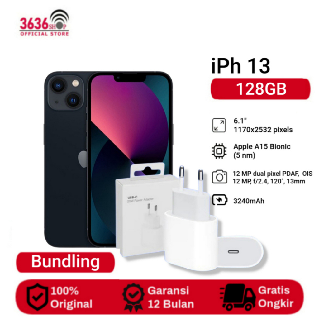 Jual [iPhone@] 13 128GB Resmi indo | Shopee Indonesia
