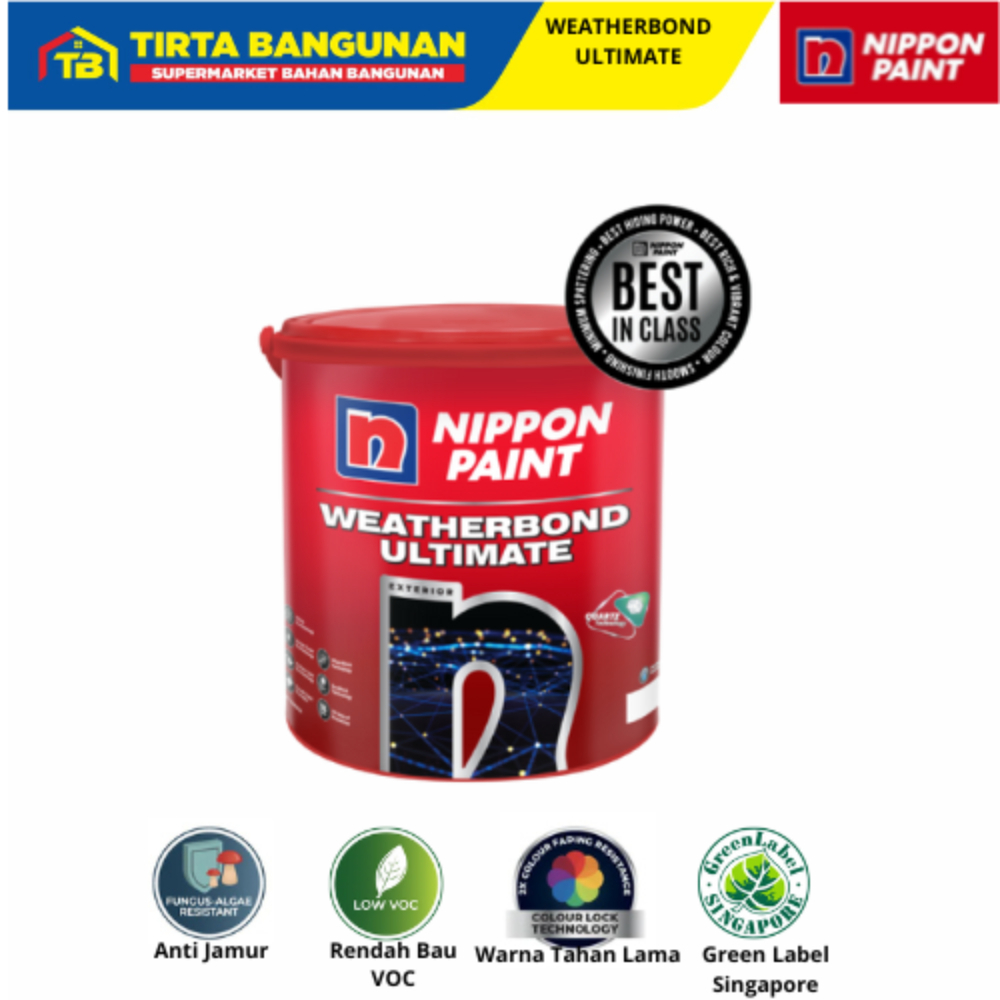 Jual NIPPON WEATHERBOND ULTIMATE 1001 BRILLIANT WHITE CAT TEMBOK DAYA ...