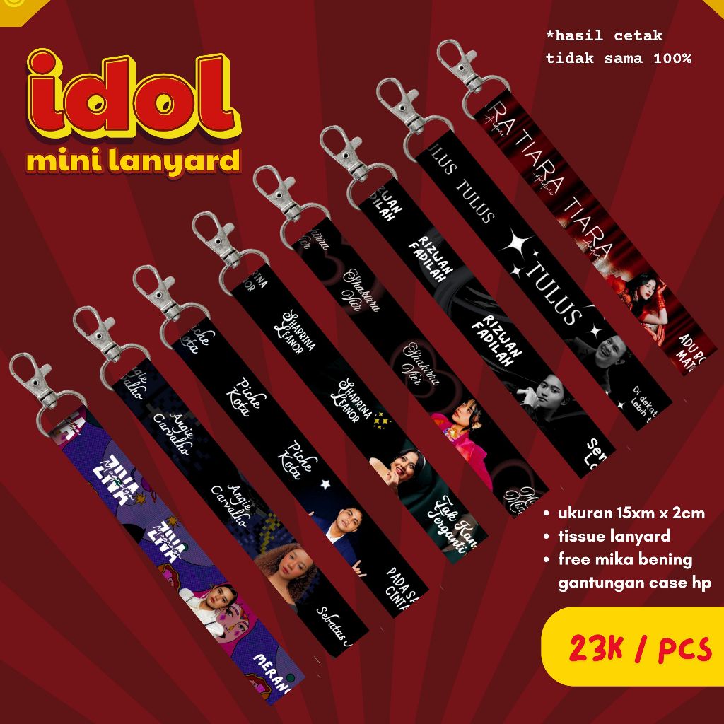 Jual MINI LANYARD IDOL PART 2 | SHAKIRRA VIER | ANGIE | SHABRINA LEANOR ...