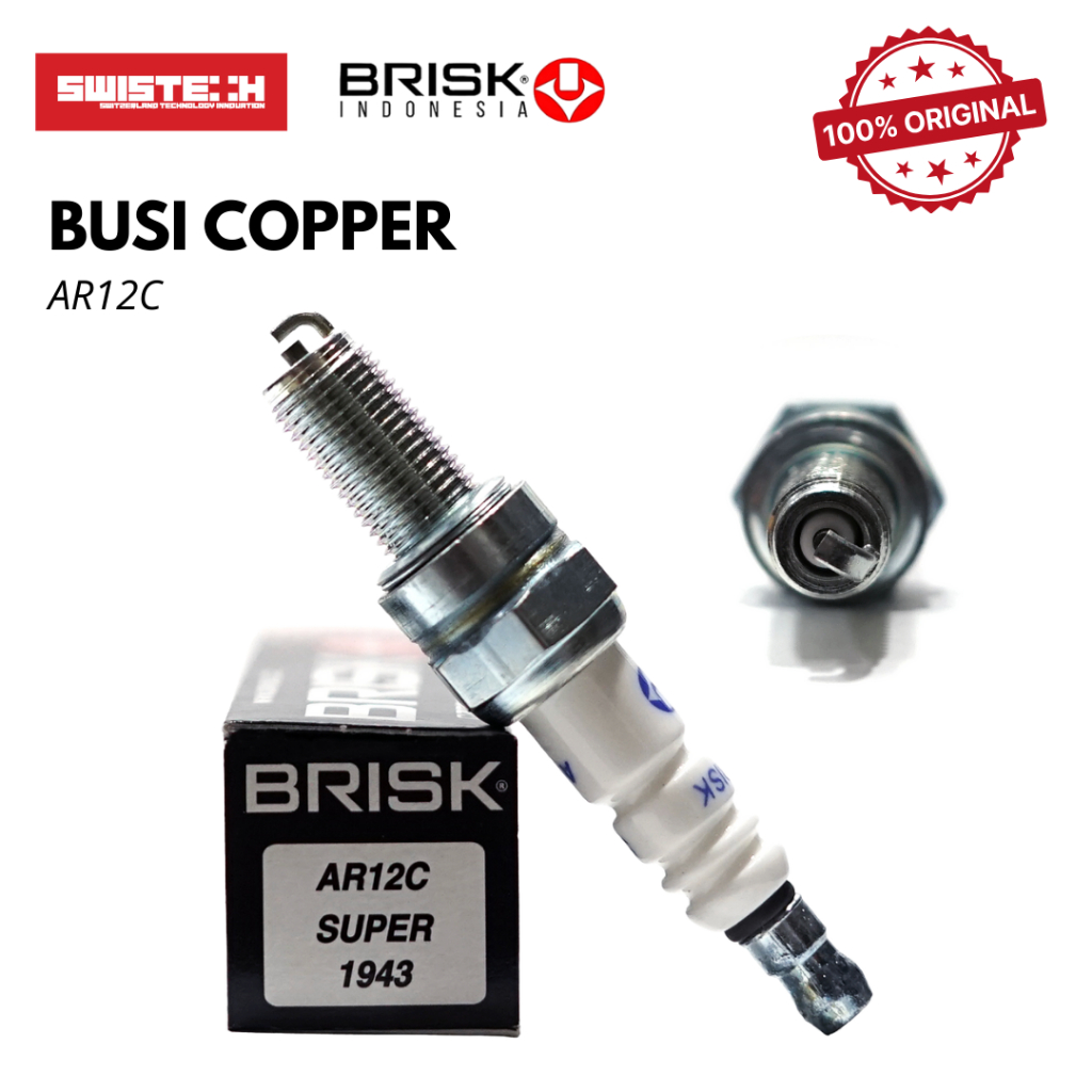 Jual BUSI MOTOR BRISK BUSI AR12C COPPER RACING | Shopee Indonesia