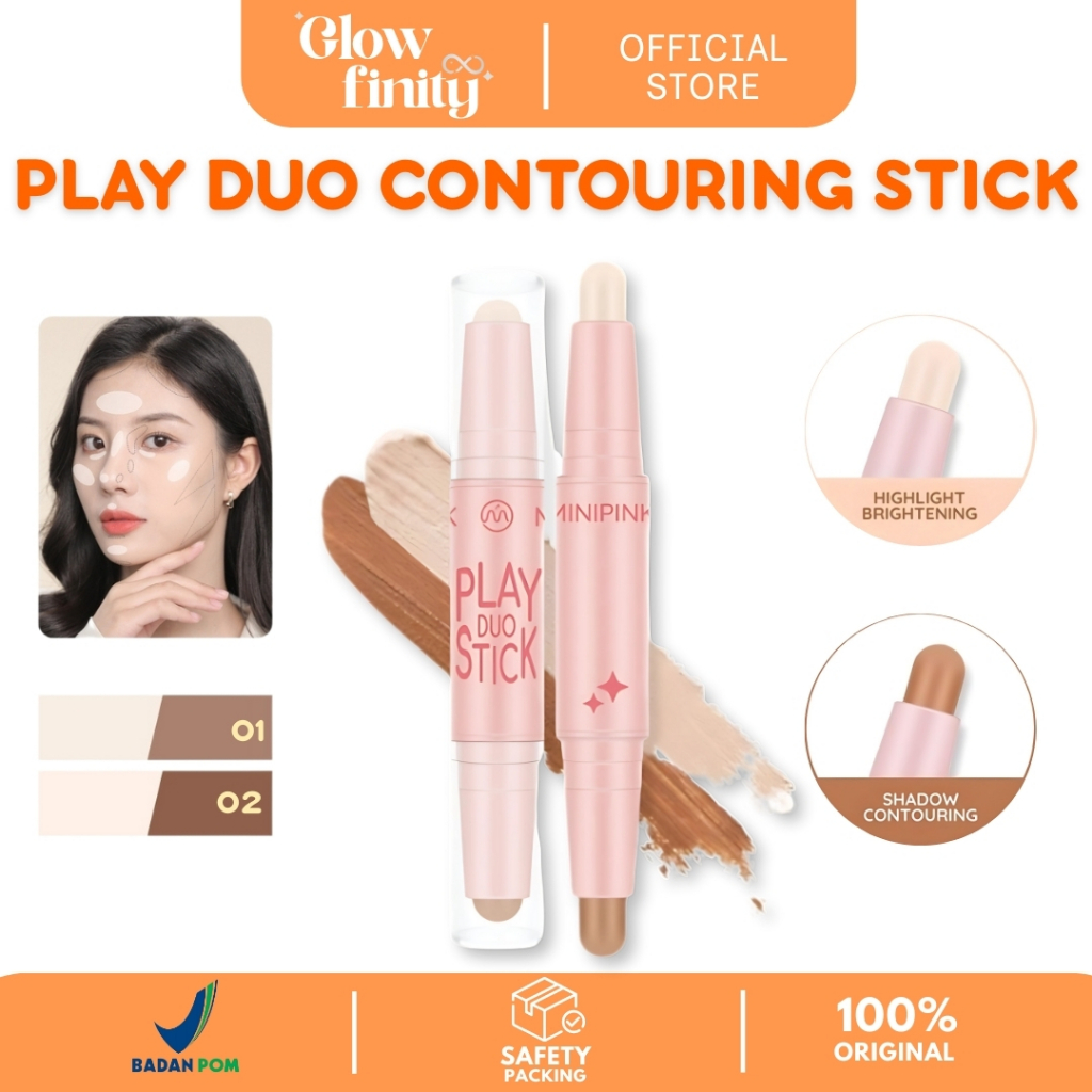 Jual GF BPOM MINIPINK Contouring Stick Face Stick Duo Concealer Stick ...