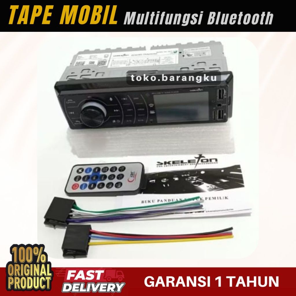 Jual Tape Mobil Single Din Car MP3 Player ukuran 1 din Bluetooth USB FM ...