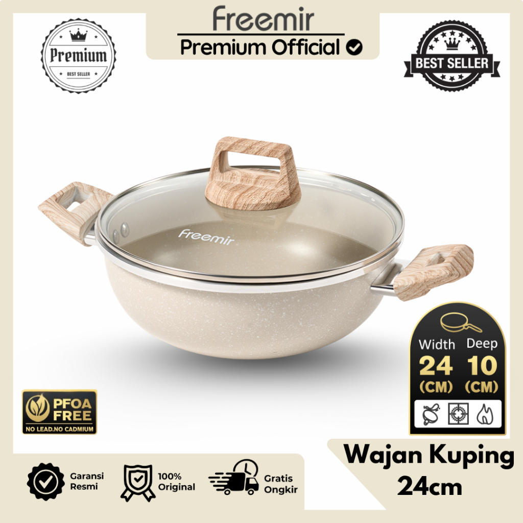 Jual [PREMIUMINSTANT SBY] freemir Wajan Panci Tatakan 24 10cm Double ...