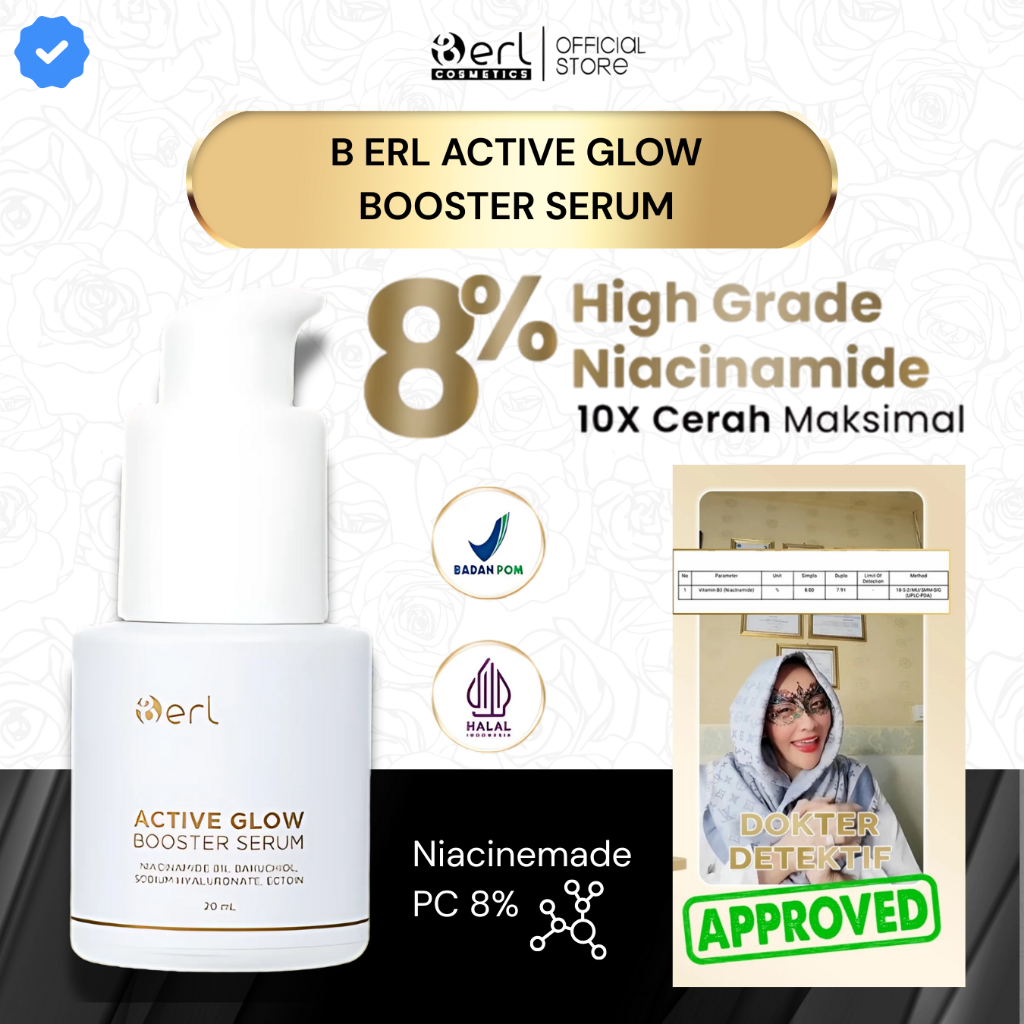 Jual B Erl Booster Serum Active Glow Whitening Mencerahkan Pencerah ...