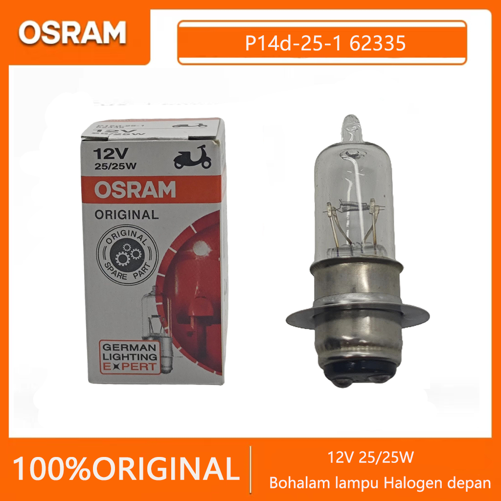 Jual Bohlam Lampu Halogen Motor Osram 25W 12V H6/M5 Beat Vario Scoopy ...
