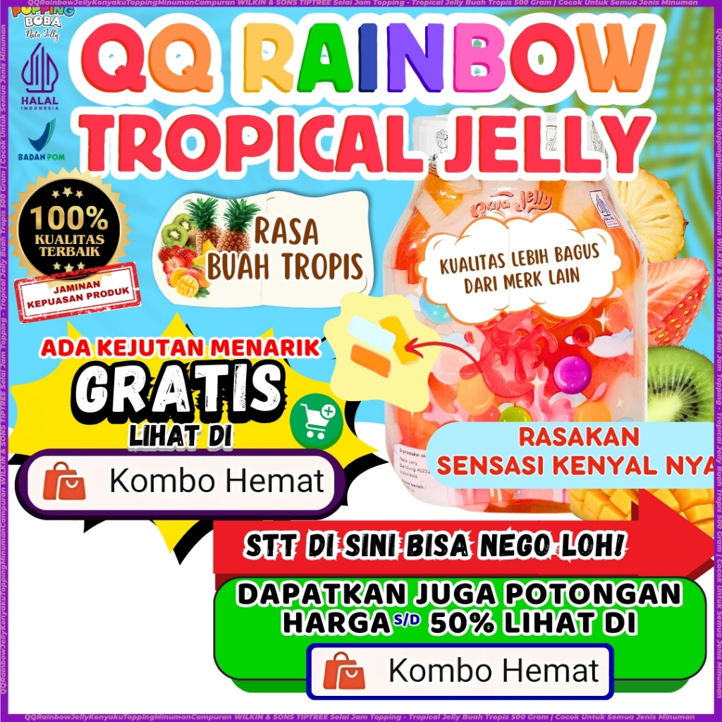 Jual QQRainbowJellyKonyakuToppingMinumanCampuran WILKIN & SONS TIPTREE ...