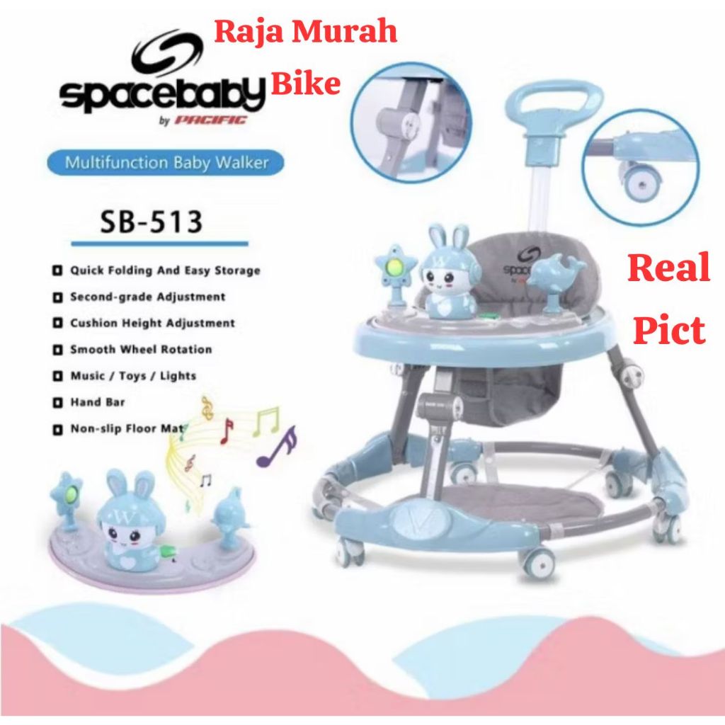 Jual Spacebaby Baby Walker SB-513 Rabbit Stir Alat Bantu Jalan Anak ...