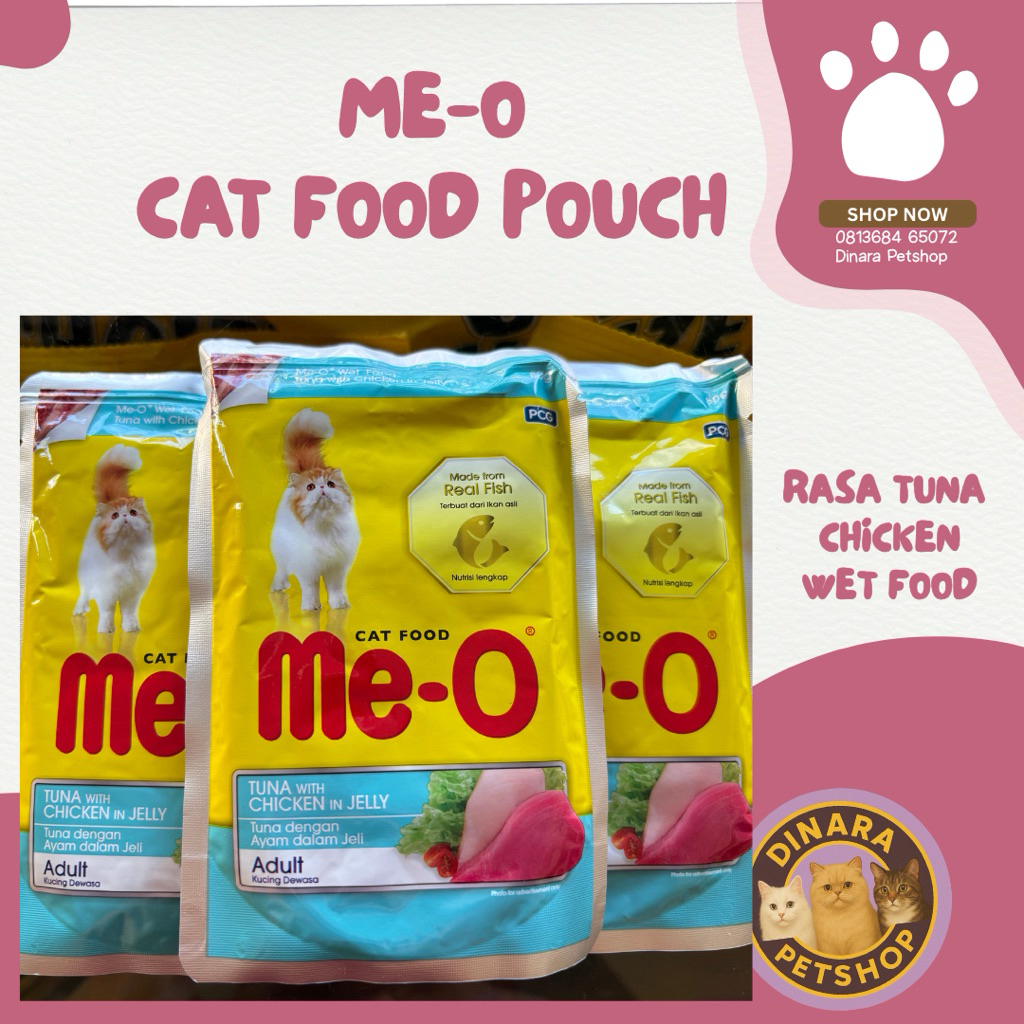 Jual Meo Pouch Me-O Sachet 80 g Food Cat Rasa Tuna Chicken Jelly ...