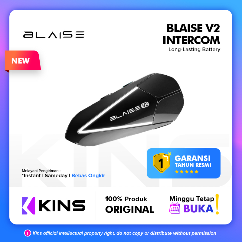 Jual BLAISE V2 Intercom helm headset musik share sambil ngobrol ...