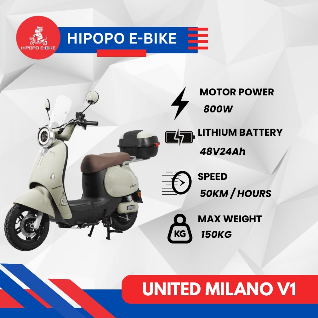 Jual Sepeda Listrik UNITED Milano V1 V 1 Sepeda Listrik Milano V1 800 ...