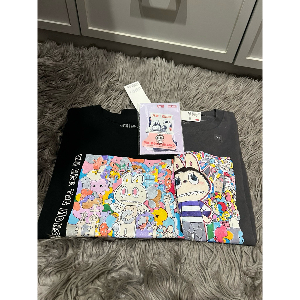 Jual Kaos Labubu Pop Mart X Uniqlo size S free stickers | Shopee Indonesia
