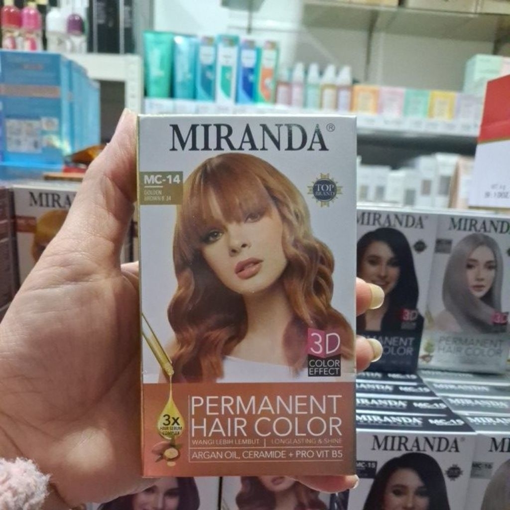 Jual Pewarna Rambut Miranda MC 14 Golden Brown | Shopee Indonesia