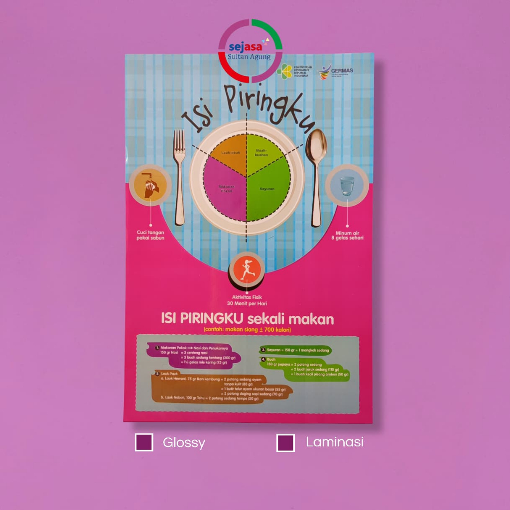 Jual Poster Isi Piringku | Poster Piring Makanku | Poster Isi Piring ...