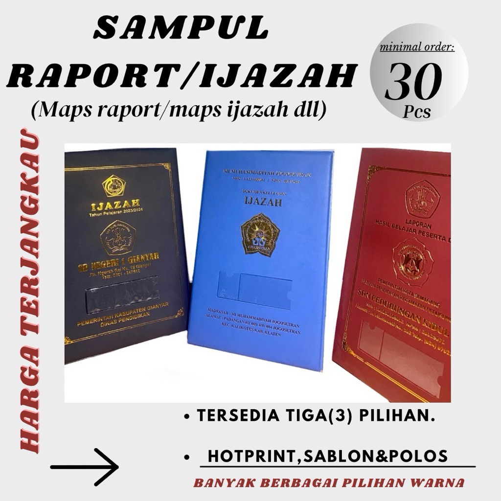 Jual sampul maps k13 raport/ijazah custom | Shopee Indonesia