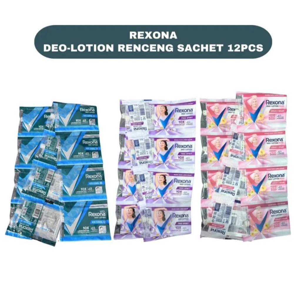 Jual Rexona renceng isi 12 sachet | Shopee Indonesia