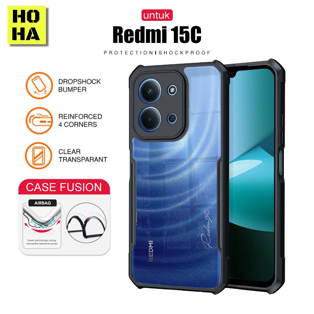 Jual HOHA Case Redmi 15C Case Fusion Shockproof Armor Slim Transparan ...