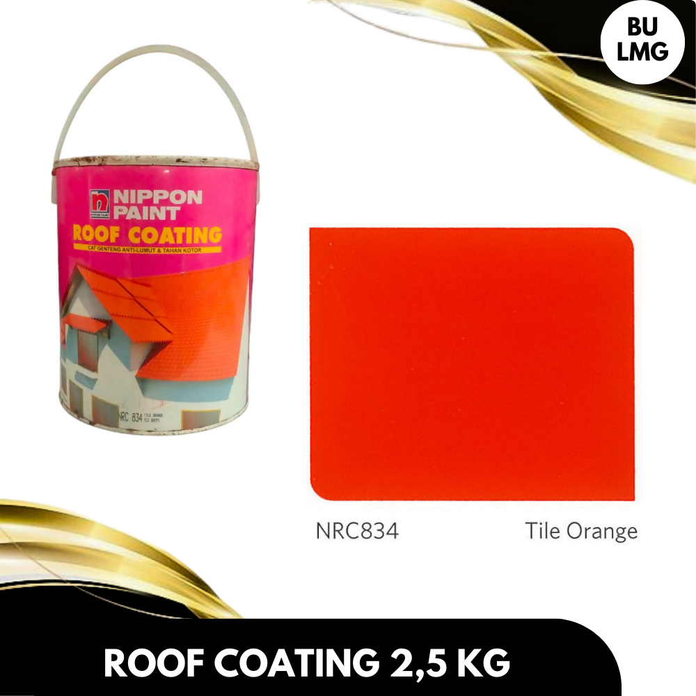 Jual Nippon Paint Roof Coating 2,5kg Ready Warna NRC834 (Tile Orange ...