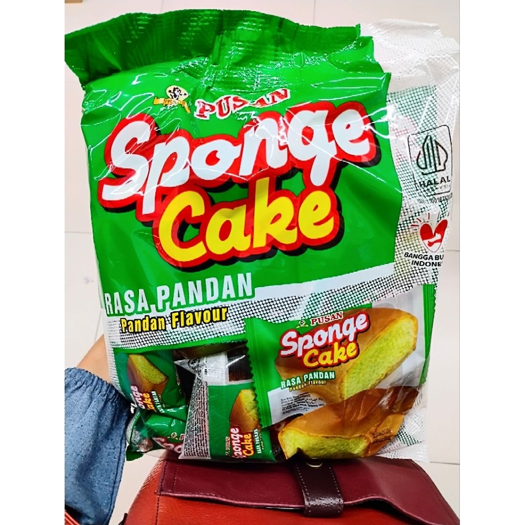 Jual Pusan Sponge Cake Rasa Pisang/Pandan/Vanilla 20S | Shopee Indonesia