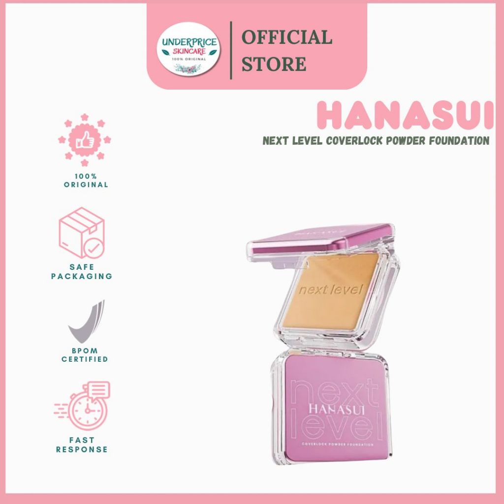 Jual Hanasui Next Level Coverlock Powder Foundation Coverlock Pore ...