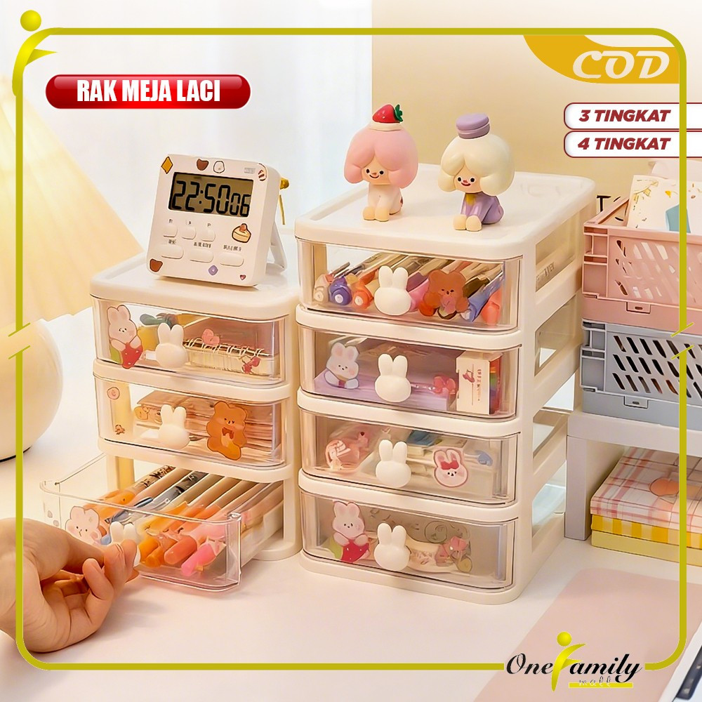 Jual ONE-K152 Rak Meja Laci Penyimpanan Rak Susun Makeup Storage ...