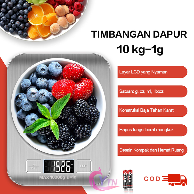 Jual Timbangan Digital Scale Alat 10kg-1g Timbangan Dapur Digital LCD ...
