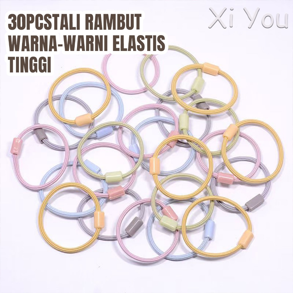 Jual 30pcs Tali rambut tipis dan sederhana tanpa jarum gaya dasar ikat ...