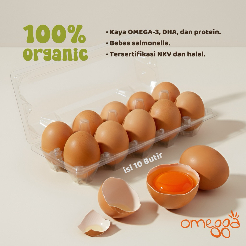 Jual [10 BUTIR] Telur OMEGA Ayam NEGERI / HORN Fresh Organic | Shopee ...