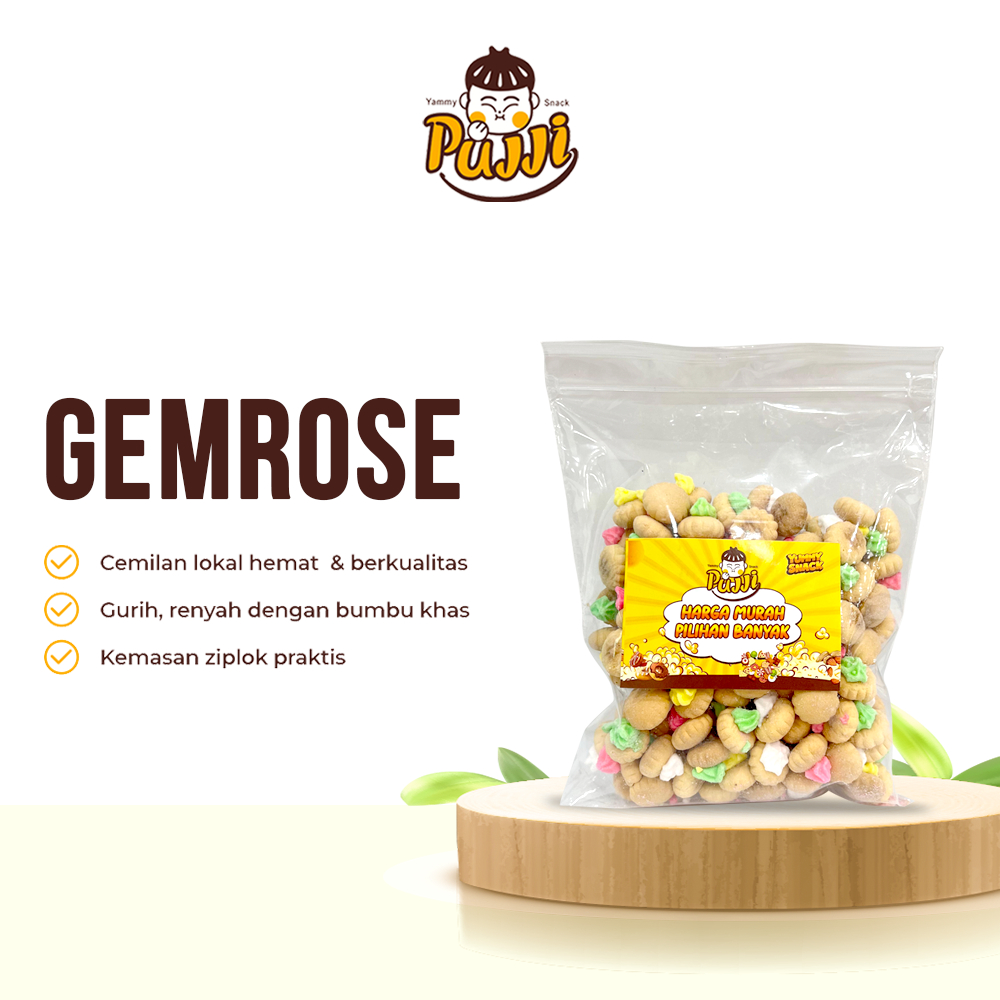 Jual PUJJI SNACK - Biskuit Gemrose 180 Gr / Kue Monas Cemilan Jadul ...