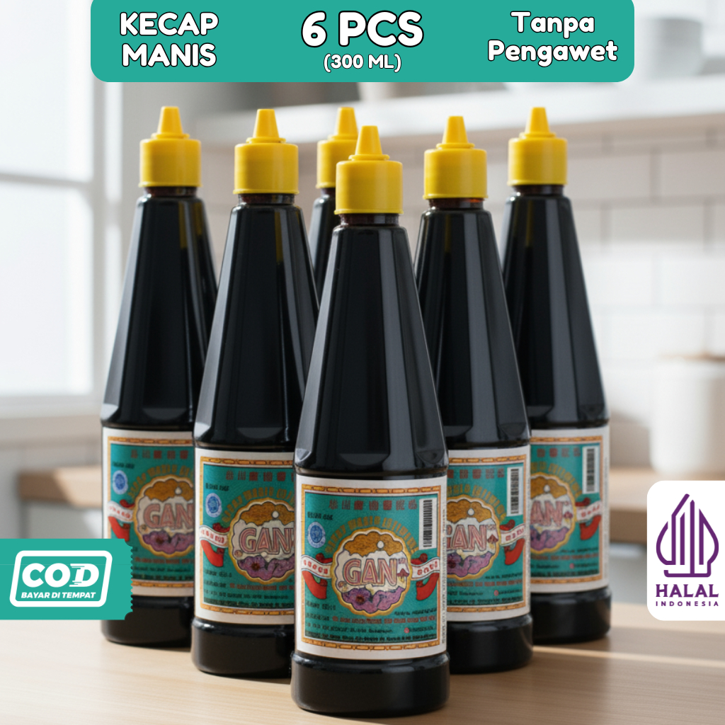 Jual KECAP GAN – Kecap Manis Halal Alami 300ml - 6pcs | Legendaris Khas ...
