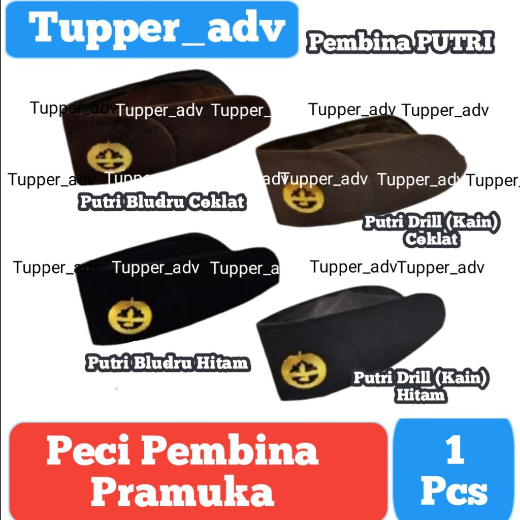 Jual Peci Pramuka + Pin PUTRI / Peci Pembina Pramuka + Pin (Krawang ...