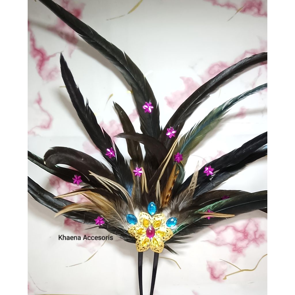 Jual Mahkota Rambut Tusuk Konde Bulu Hias Permata Pernak-pernik Cocok ...