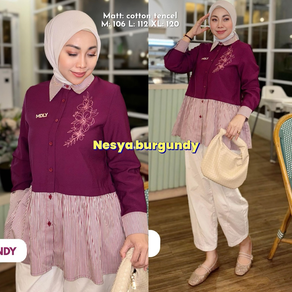 Jual NESYA MEAWDOW SHIRT by MDLY ORIGINAL | Shopee Indonesia