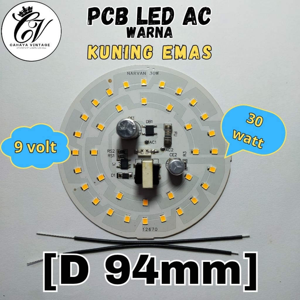 Jual PCB LED AC CAHAYA KUNING EMAS 30 WATT MESIN LAMPU | Shopee Indonesia