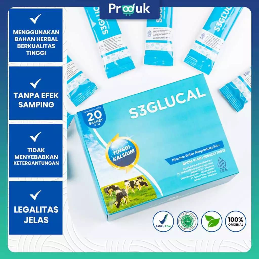 Jual S3GLUCAL S3 Glucal ORIGINAL | ISI 20 SACHET | Shopee Indonesia