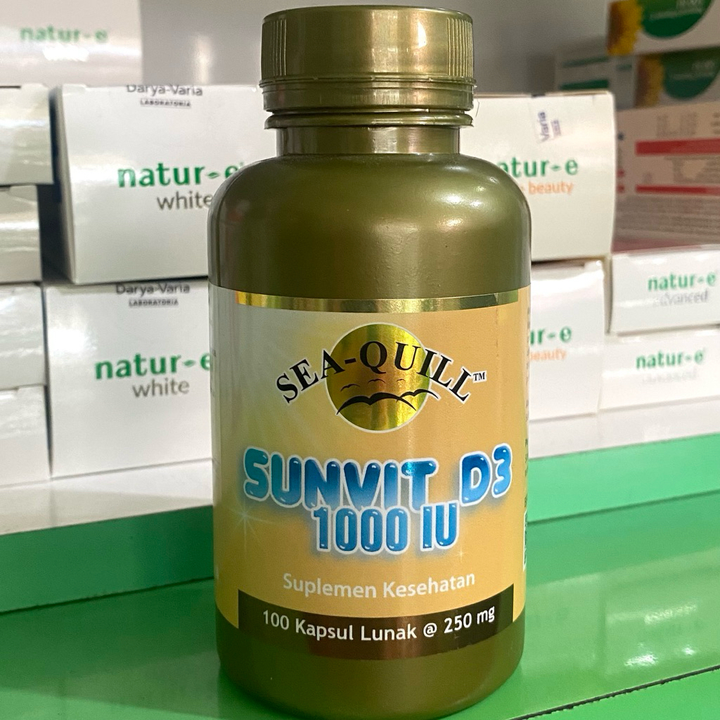 Jual Sea Quill Sunvit D3 1000 IU 100 Kapsul Lunak | Shopee Indonesia
