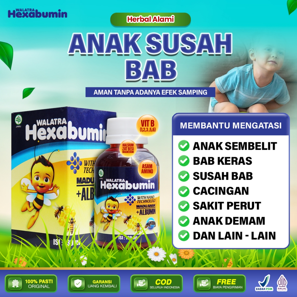 Jual Hexabumin Obat Sembelit Madu Untuk Anak Susah BAB Perut Kembung ...