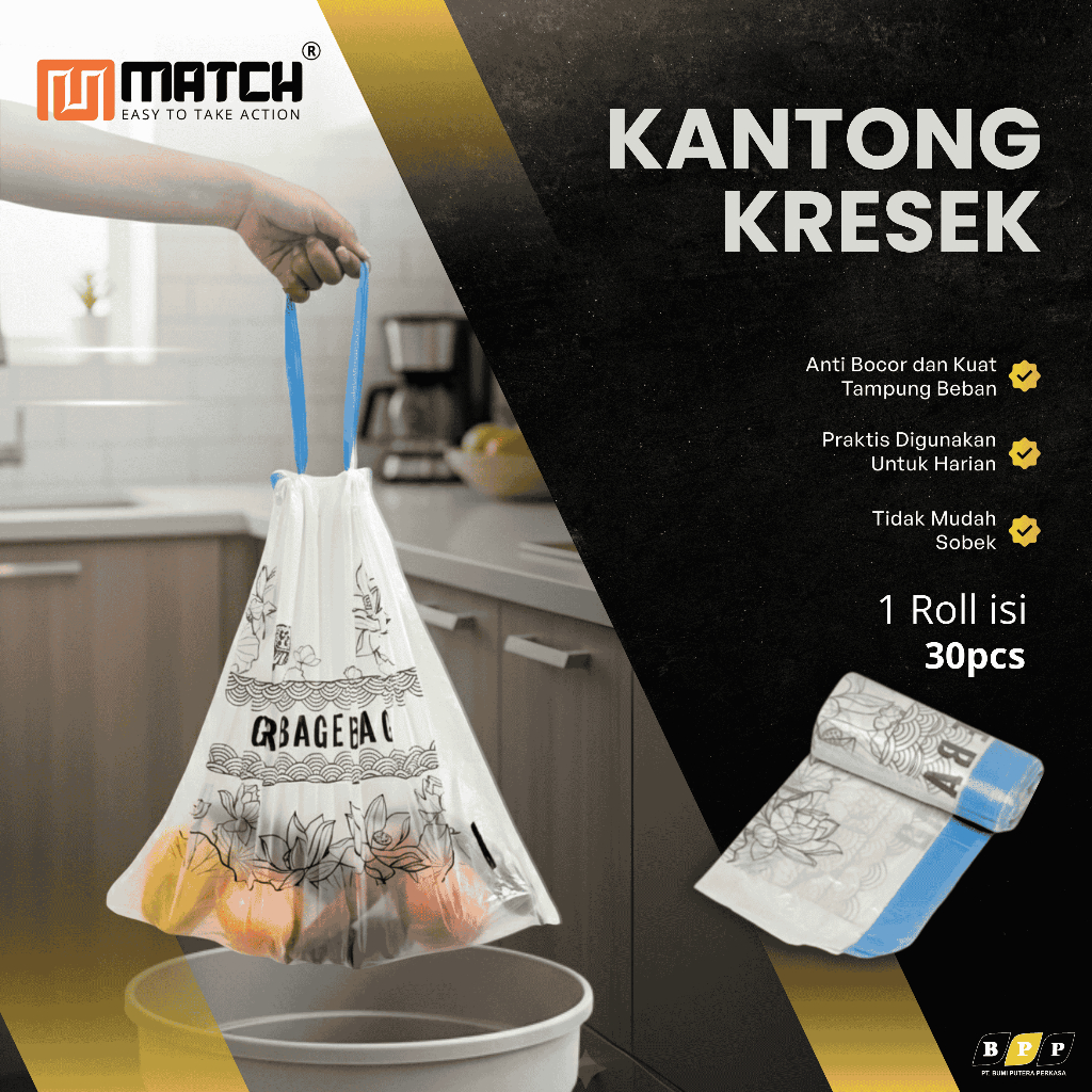 Jual Plastik Sampah Kresek Sampah Karakter Dengan Tali Pengikat Roll ...
