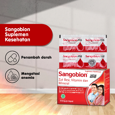 Jual Sangobion Strip Isi 4 Kapsul - Suplemen Tambah Darah Anemia ...