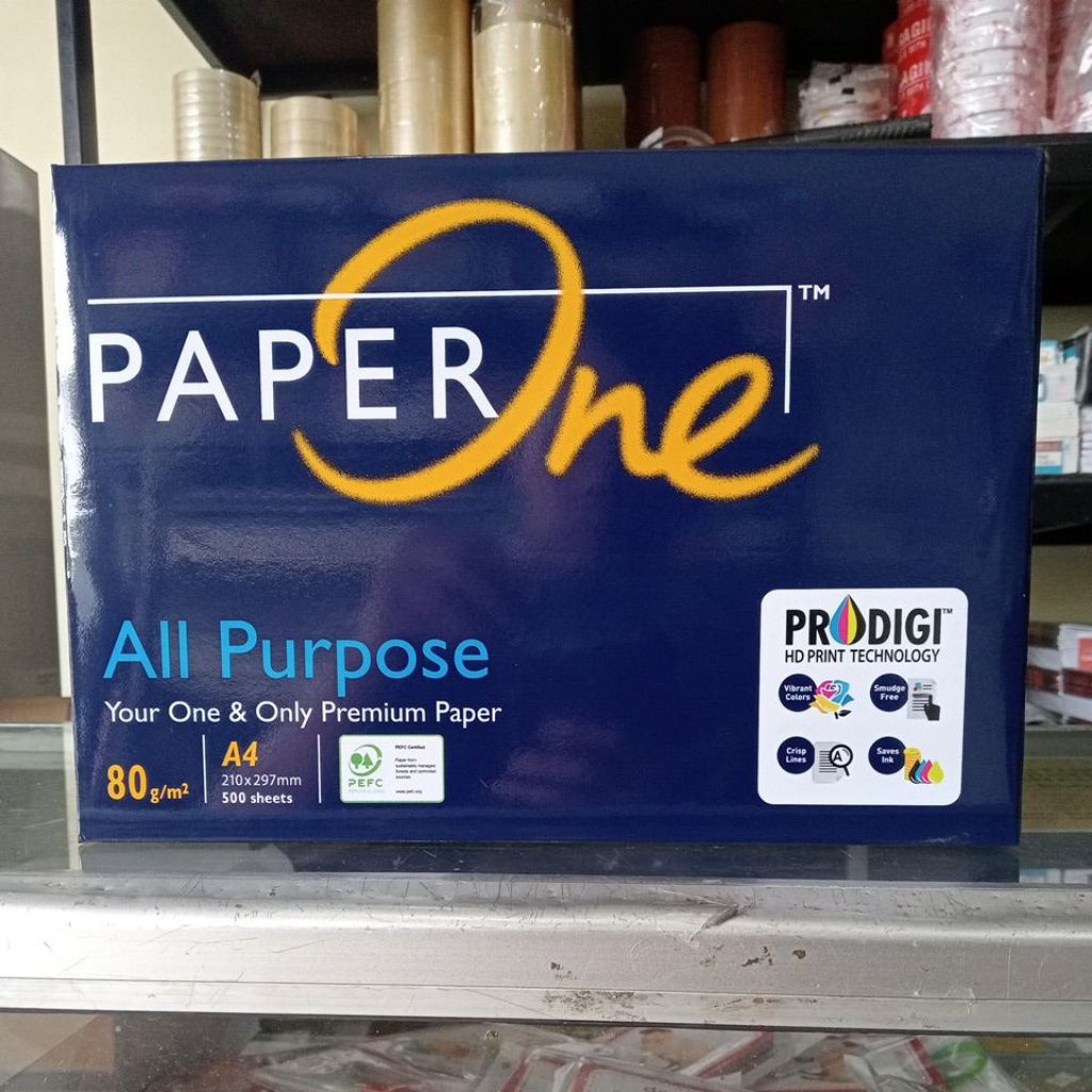 Jual Kertas HVS 80gsm Ukuran A4 PAPER ONE 1 RIM | Shopee Indonesia