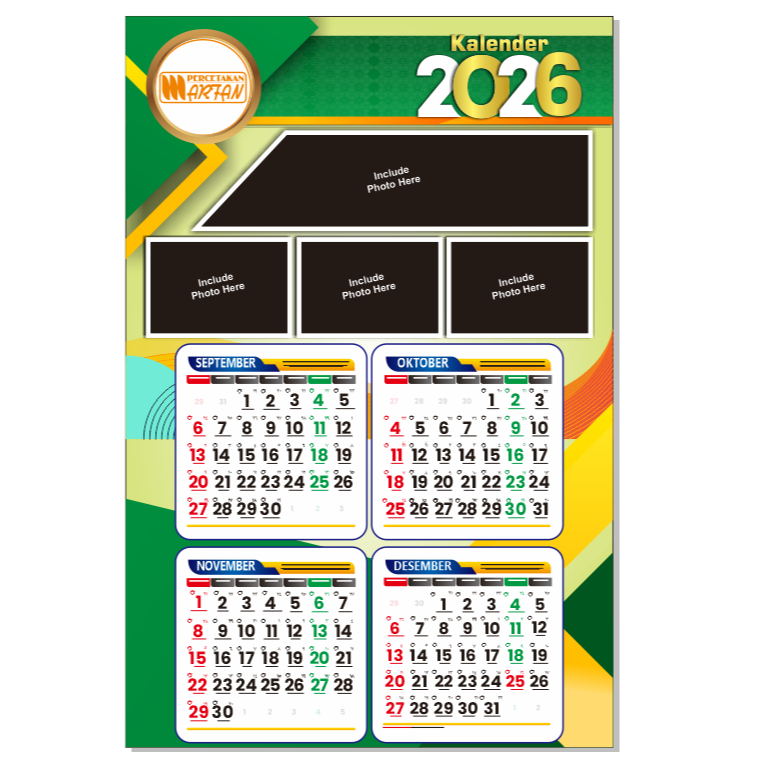 Jual KALENDER DINDING 3 LEMBARAN 2026 CUSTOM FOTO KLEP SENG | Shopee ...